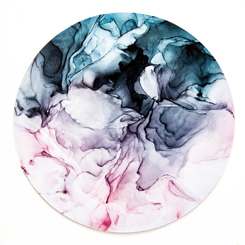 Muismat Lichtblauw-Goud Ergonomisch met Polssteun - Moodadventures