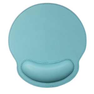 Muismat Lichtblauw-Goud Ergonomisch met Polssteun - Moodadventures